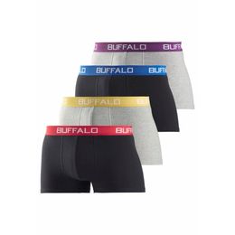 Buffalo Boxershorts Herren Gr&ouml;&szlig;e XXL blau / gelb / graumeliert / dunkellila / rot / schwarz
