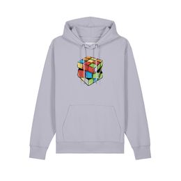 Watapparel Sweatshirt ' Pixel Zauberw&uuml;rfel ' Herren Gr&ouml;&szlig;e XL flieder / mischfarben