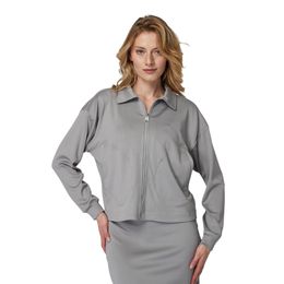 Home Store Sweatjacke Damen Gr&ouml;&szlig;e XXL grau