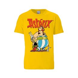 logoshirt T-Shirt 'Asterix der Gallier - Asterix & Obelix' Damen Gr&ouml;&szlig;e XS gelb / mischfarben