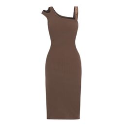 JIORO Kleid 'ESSENTIALS' Damen Gr&ouml;&szlig;e 42 mokka Winterkleid