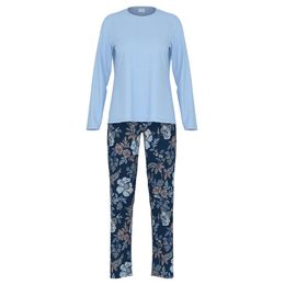 Mey Pyjama 'Nostalgia' Damen Gr&ouml;&szlig;e M blau Winterkleid