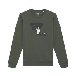 Watapparel Sweatshirt ' Painting space ' Herren Gr&ouml;&szlig;e XXL grau / oliv / wei&szlig;