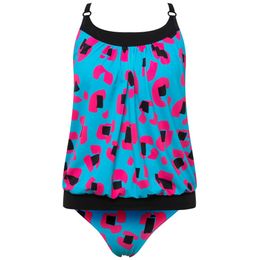 Ulla Popken Tankini Damen Gr&ouml;&szlig;e XXXL/4XL blau / pink / schwarz