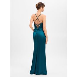 LUXUAR Fashion Abendkleid Damen Gr&ouml;&szlig;e 38 petrol Winterkleid