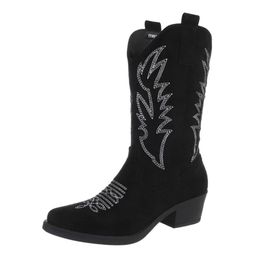 Ital-Design Stiefel Damen Gr&ouml;&szlig;e 38 schwarz Winterschuhe