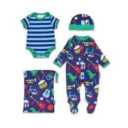 Toby tiger Strampler/Body 'Geschenke' Jungen Gr&ouml;&szlig;e 68 blau