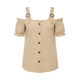 Ulla Popken Trachtenbluse Damen Gr&ouml;&szlig;e 62/64 beige