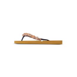 Uzurii Luxury Footwear Zehentrenner 'Precious Bloom' Damen Gr&ouml;&szlig;e 37.5 ocker