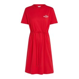 Tommy Hilfiger Kleid Damen Gr&ouml;&szlig;e 34 rot / wei&szlig; Winterkleid