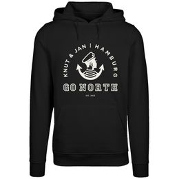 F4NT4STIC Sweatshirt 'Go North Logo' Herren Gr&ouml;&szlig;e S schwarz / wei&szlig;