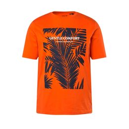 Men Plus Shirt Herren Gr&ouml;&szlig;e 5XL orange / schwarz / wei&szlig;