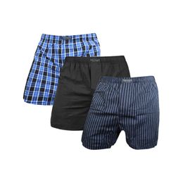 Normani Boxershorts Herren Gr&ouml;&szlig;e 5XL navy / hellblau / schwarz / wei&szlig;