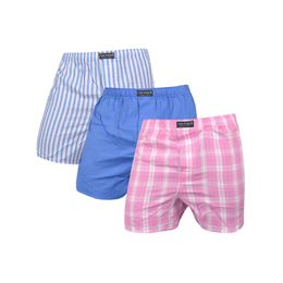 Normani Boxershorts Herren Gr&ouml;&szlig;e XL blau / pink / wei&szlig;