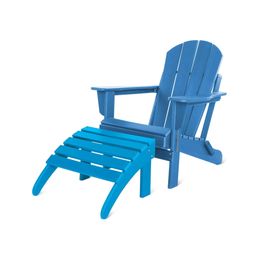 Aspero Gartenstuhl 'Adirondack' Herren Gr&ouml;&szlig;e One Size blau
