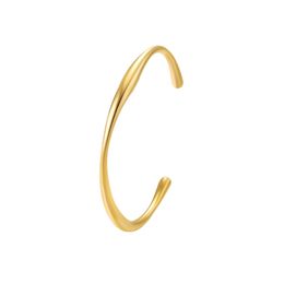 Hey Happiness Armband 'Curve Bangle' Damen Gr&ouml;&szlig;e 17 cm gold