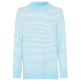 Olsen Pullover, mit edlem Jacquard-Muster Damen Gr&ouml;&szlig;e S hellblau