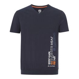 Jan Vanderstorm T-Shirt ' Gilbrecht ' Herren Gr&ouml;&szlig;e XL marine / azur / orange / wei&szlig;