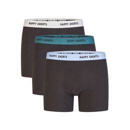 Happy Shorts Boxershorts Herren Gr&ouml;&szlig;e L schwarz