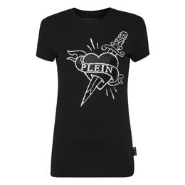 Philipp Plein T-Shirt Damen Gr&ouml;&szlig;e XL schwarz / wei&szlig;