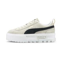 Puma Sneaker 'Mayze' Damen Gr&ouml;&szlig;e 37.5 elfenbein / gold / schwarz