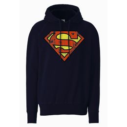 logoshirt Kapuzenpullover 'DC - Superman Logo' Damen Gr&ouml;&szlig;e XL dunkelblau