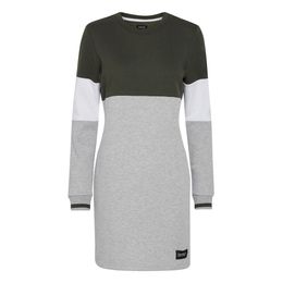 oxmo Kleid 'OMILA' Damen Gr&ouml;&szlig;e 38 grau / gr&uuml;n / wei&szlig; Winterkleid