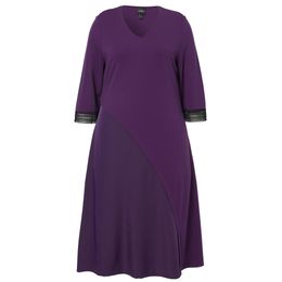 Ulla Popken Kleid Damen Gr&ouml;&szlig;e 42/44 violettblau Winterkleid