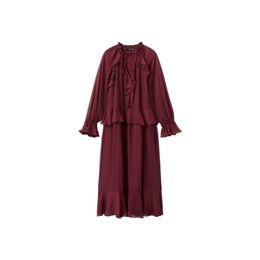 Mango Kleid Damen Gr&ouml;&szlig;e 40 bordeaux Winterkleid
