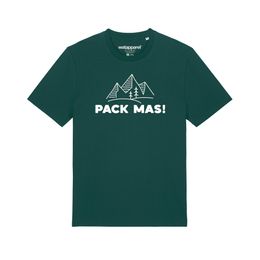 Watapparel T-Shirt ' Pack mas! ' Herren Gr&ouml;&szlig;e XXXL dunkelgr&uuml;n / wei&szlig;