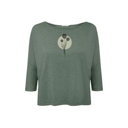 Greenbomb Shirt 'Nature Allium ' Damen Gr&ouml;&szlig;e L beige / jade / schwarz