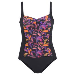 Vivance Badeanzug Damen Gr&ouml;&szlig;e M violettblau / orange / pitaya / schwarz
