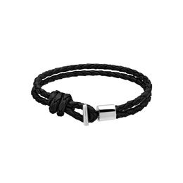 Kuzzoi Armband 'Haken' Herren Gr&ouml;&szlig;e 20 schwarz / silber