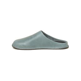 Gottstein Hausschuh 'Leather Loafer' Damen Gr&ouml;&szlig;e 36 blau