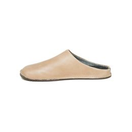 Gottstein Hausschuh 'Leather Loafer' Damen Gr&ouml;&szlig;e 45 beige