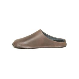 Gottstein Hausschuh 'Leather Loafer' Damen Gr&ouml;&szlig;e 43 braun
