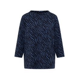 Cecil Shirt Damen Gr&ouml;&szlig;e L dunkelblau / schwarz