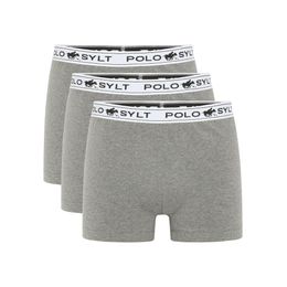 POLO SYLT Boxershorts Herren Gr&ouml;&szlig;e M graumeliert / schwarz / wei&szlig;