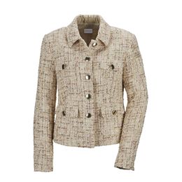 Madeleine Mode Madeleine Blazer Damen Gr&ouml;&szlig;e 40 beige / creme / dunkelbeige
