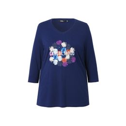 Ulla Popken Shirt Damen Gr&ouml;&szlig;e XL/XXL blau / dunkelblau / dunkellila / perlwei&szlig;