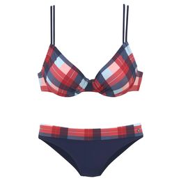 s.Oliver Bikini Damen Gr&ouml;&szlig;e M marine / pastellblau / rosa / rot
