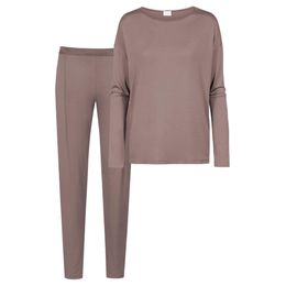 Mey Pyjama 'Pure Chic' Damen Gr&ouml;&szlig;e S braun Winterkleid