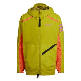 adidas terrex Outdoorjacke 'Utilitas' Herren Gr&ouml;&szlig;e L oliv / helllila / hellorange / schwarz