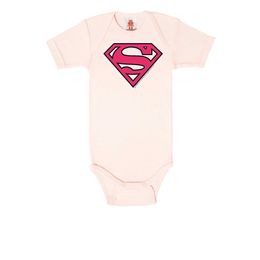 logoshirt Baby-Body 'DC - Superman Logo' Jungen Gr&ouml;&szlig;e 62/68 hellpink