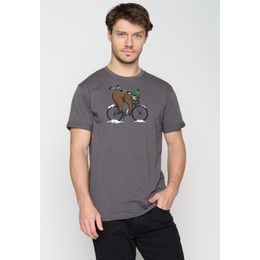 Greenbomb T-Shirt 'Animal Sloth Ice' Herren Gr&ouml;&szlig;e L braun / dunkelgrau