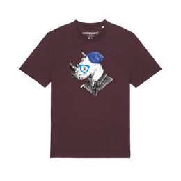 Watapparel T-Shirt ' Nashorn ' Herren Gr&ouml;&szlig;e S mischfarben / dunkelrot