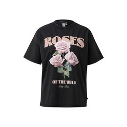 QS T-Shirt Damen Gr&ouml;&szlig;e XS grasgr&uuml;n / rosa / schwarz