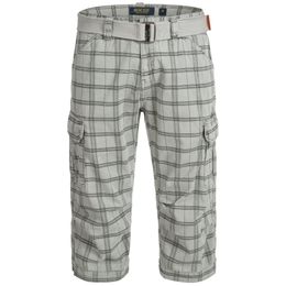 INDICODE Jeans Cargoshorts 'Nicolas Check' Herren Gr&ouml;&szlig;e 31/32 grau / schwarz
