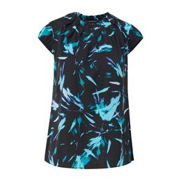 comma, COMMA Bluse Damen Gr&ouml;&szlig;e XXL blau / hellblau / lila / schwarz
