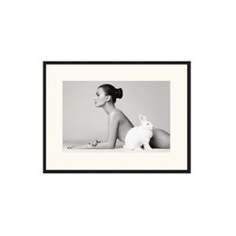 Liv Corday Bild 'Naked Elegant' Herren Gr&ouml;&szlig;e 40x50 grau / schwarz / wei&szlig;
